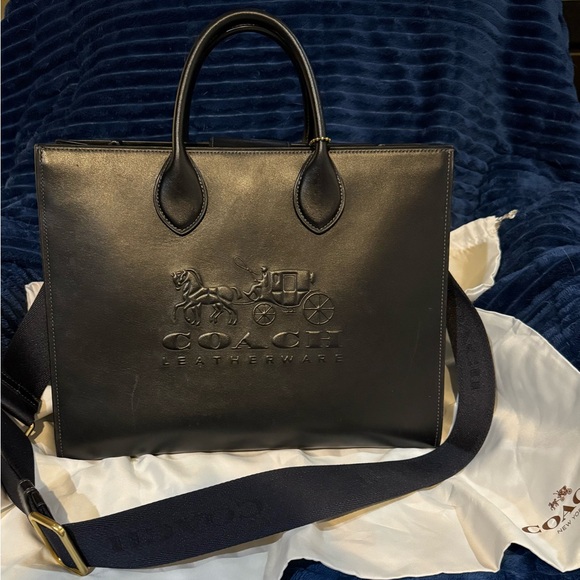 Coach | Bags | Coach Black Leatherware Embossed Bag | Poshmark